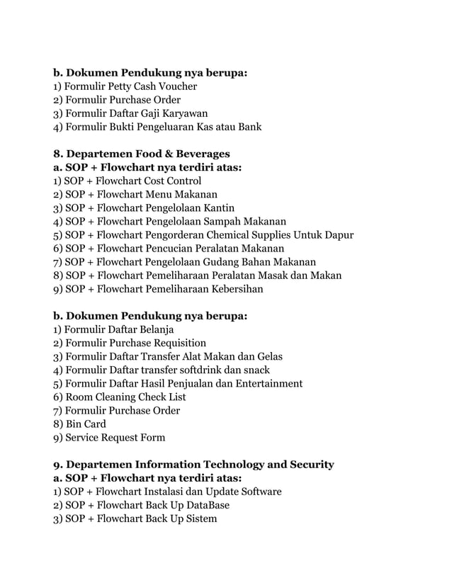 Standar operasional prosedur (sop) perusahaan | PDF