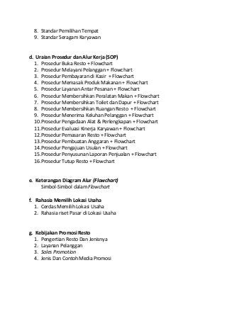 Standar Operational Prosedur (SOP) Resto/Cafe | PDF
