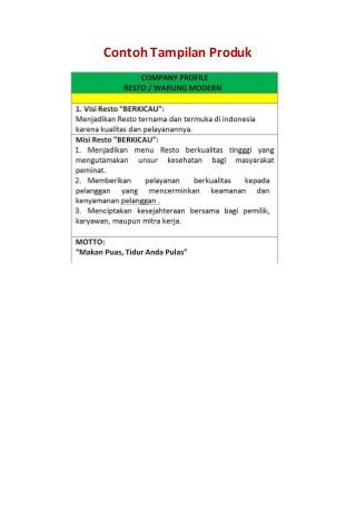 Standar Operational Prosedur (SOP) Resto/Cafe | PDF