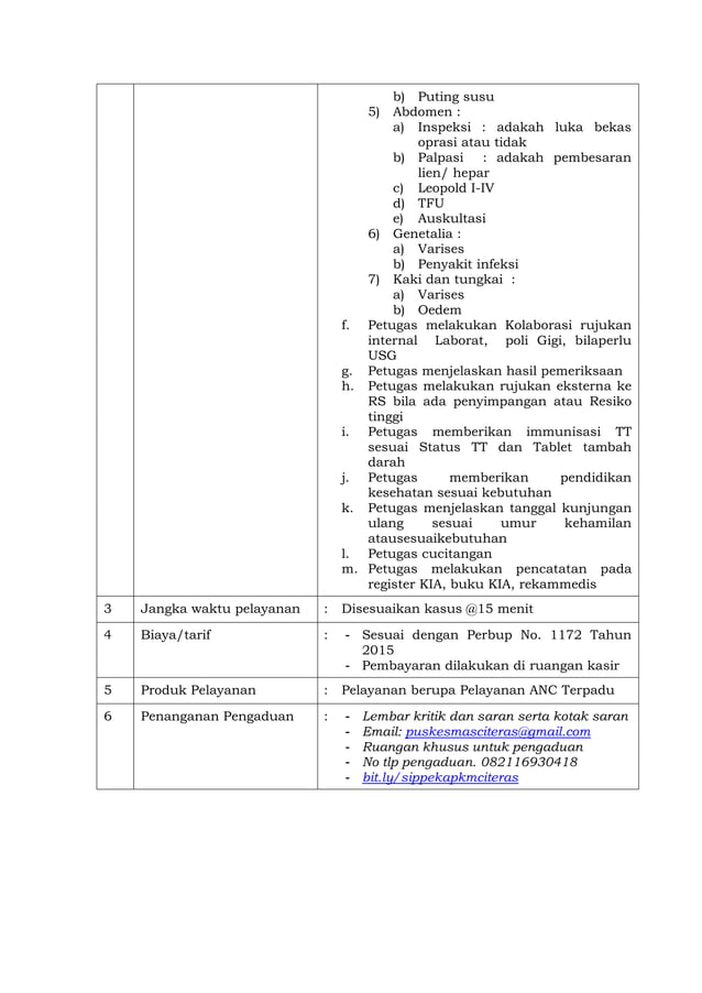 Standar pelayanan kia kb | PDF