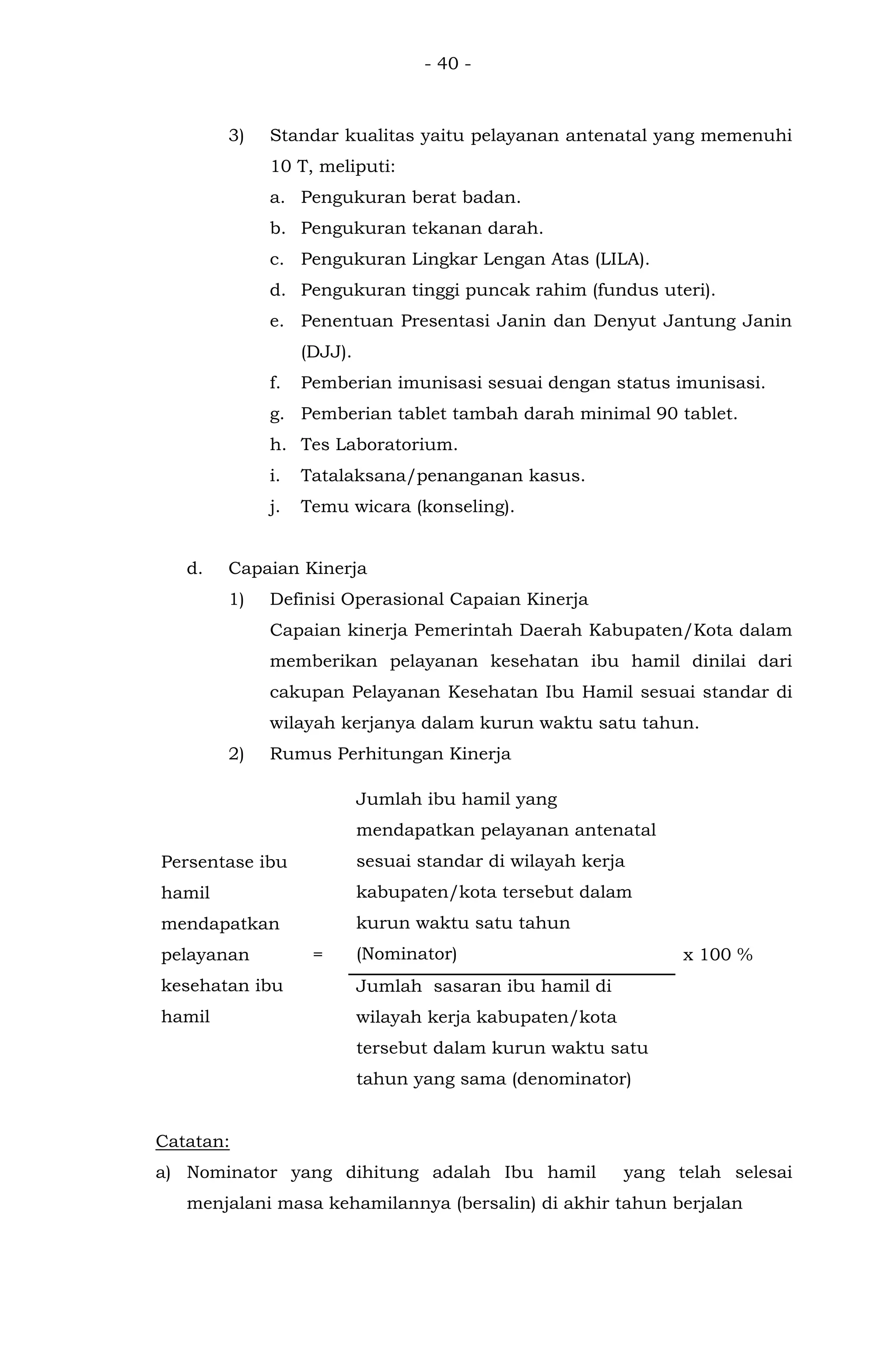Standar pelayanan Minimal Tahun 2018 | PDF
