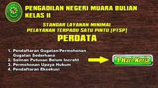 Standar Pelayanan PTSP Pengadilan Negeri Muara Bulian | PPTX