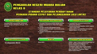 Standar Pelayanan PTSP Pengadilan Negeri Muara Bulian | PPTX