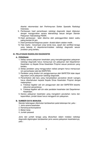 Standar pelayanan radiologi | PDF
