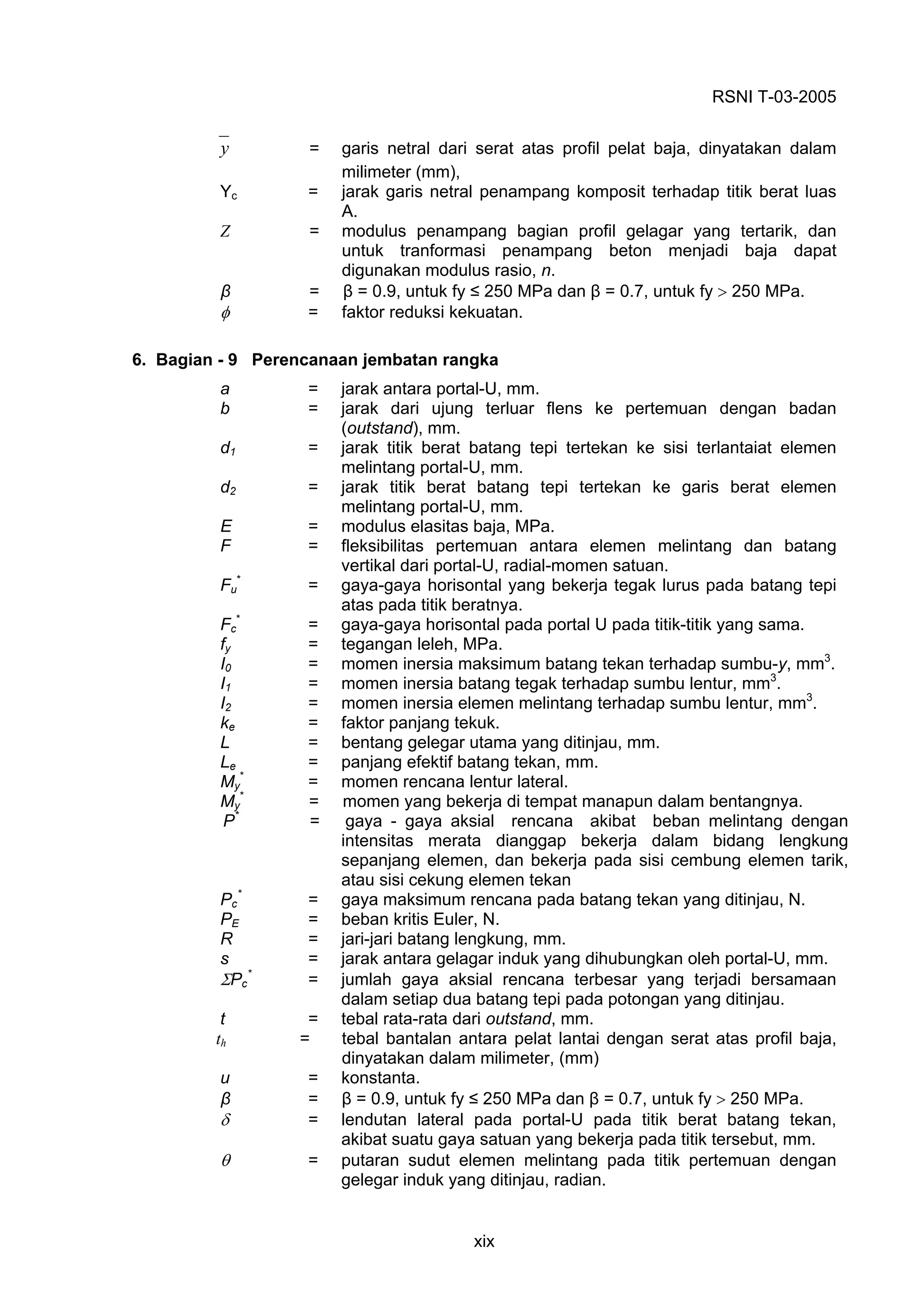 Standar perencanaan struktur baja untuk jembatan | PDF