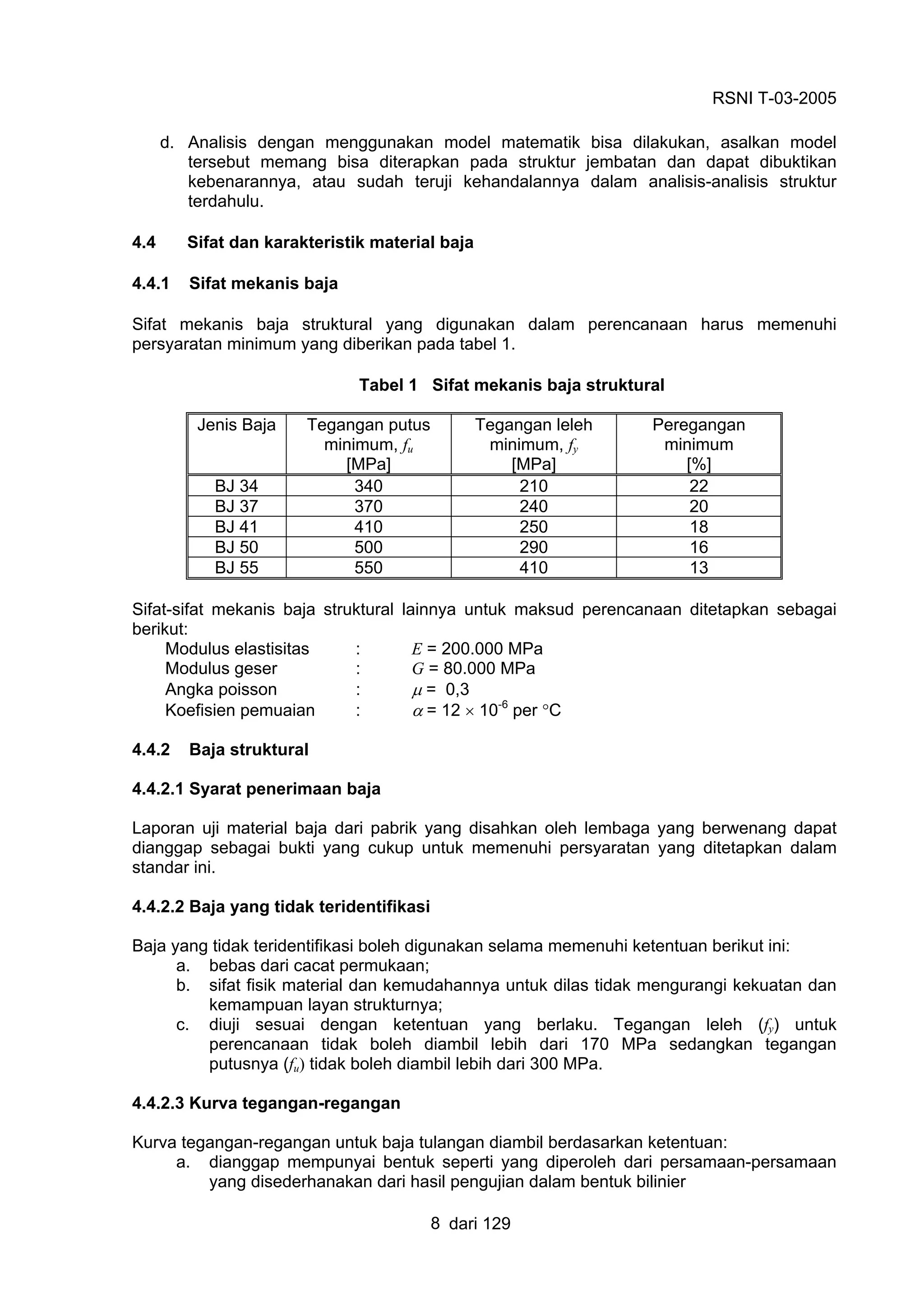 Standar perencanaan struktur baja untuk jembatan | PDF