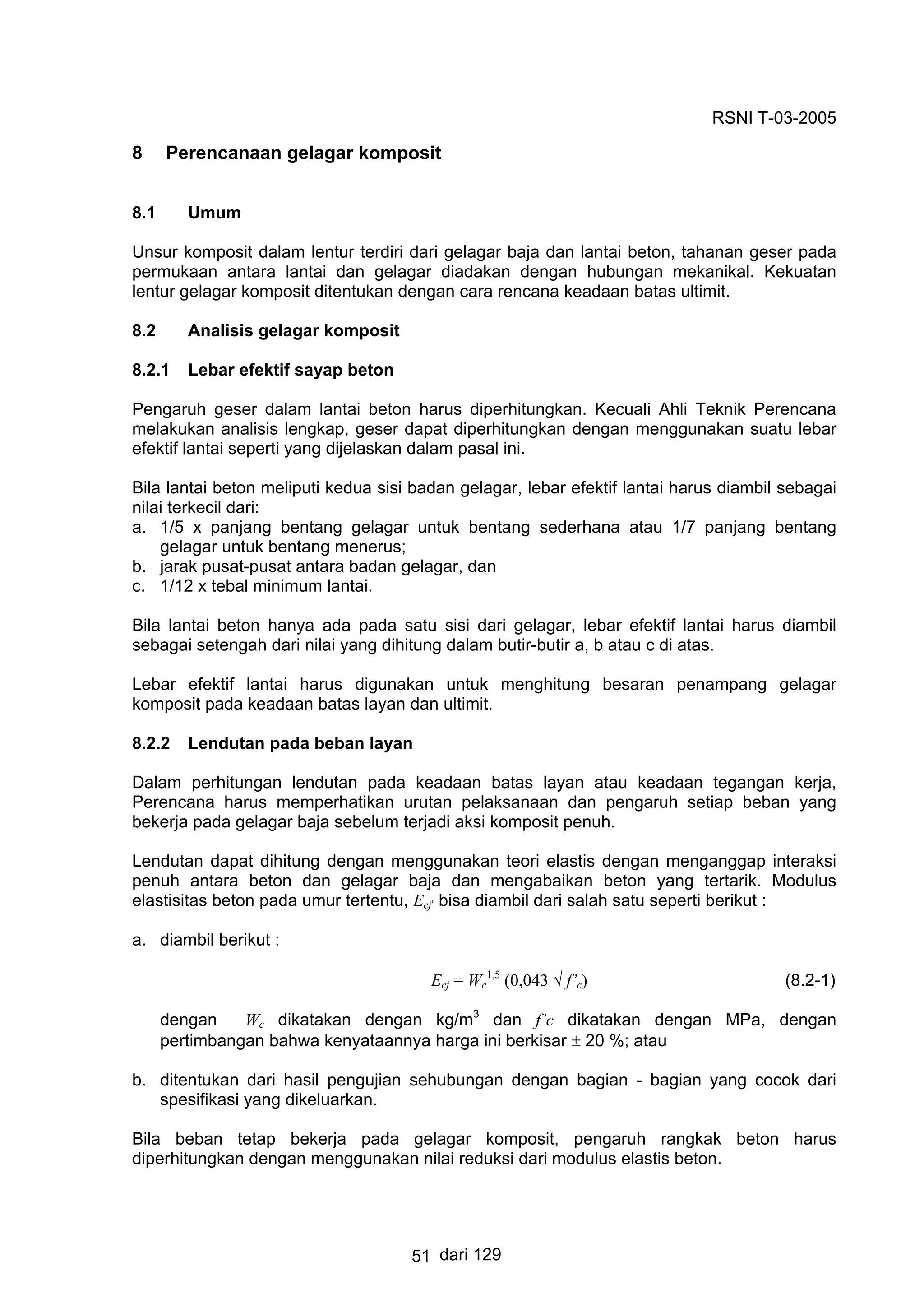 Standar perencanaan struktur baja untuk jembatan | PDF