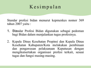Standar Profesi Kebidanan | PPTX