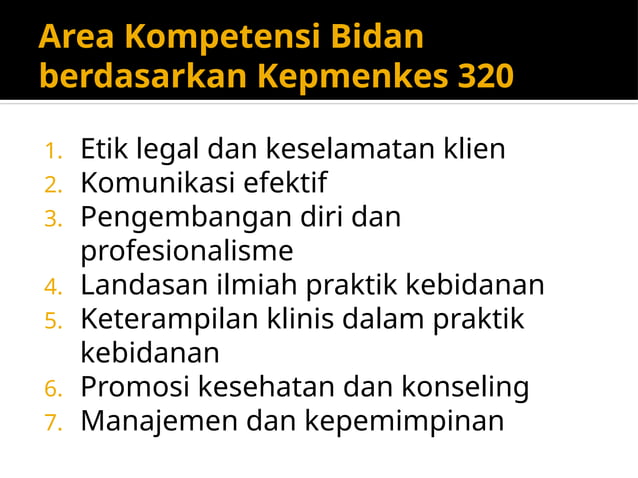 Standar Profesi Bidan makul Konsep Kebidanan | PPT