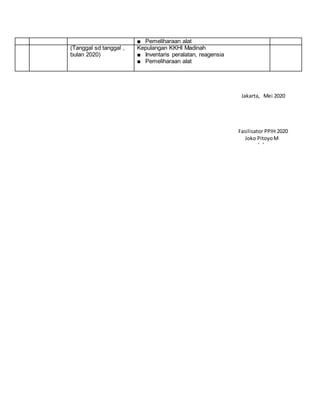 Standar Prosedur Operasional Laboratorium - PPIH 2020 | DOCX