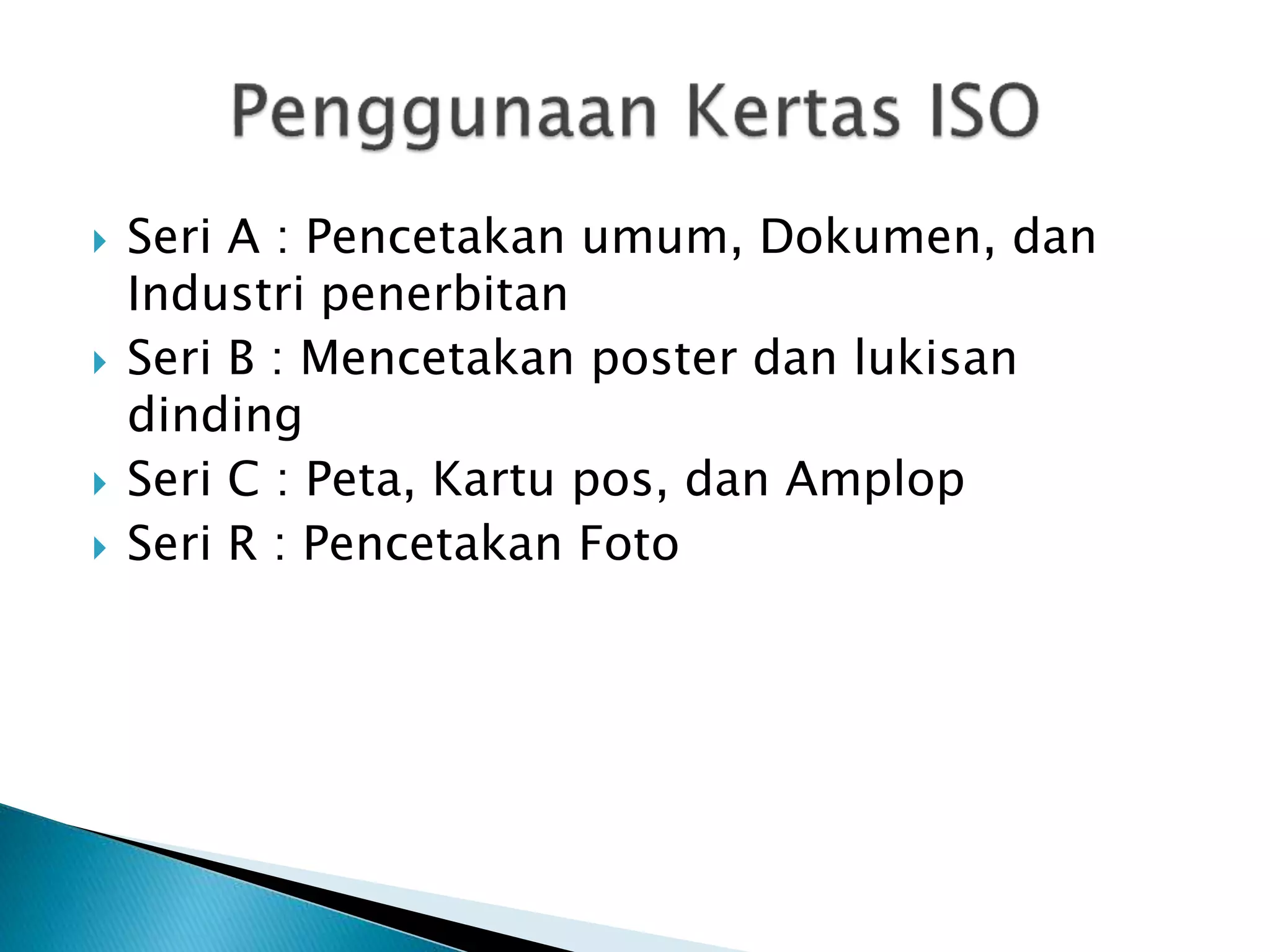 Standar ukuran kertas print dokumen | PPTX
