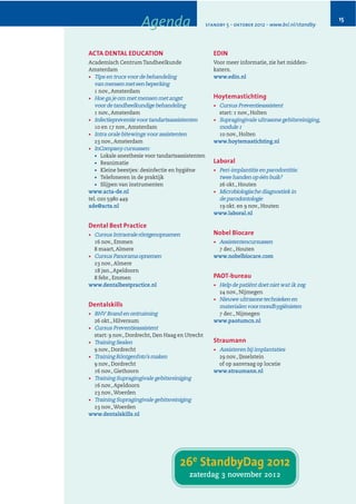 'Standby' magazine with article by Monique \\verhoef in Dutch | PDF