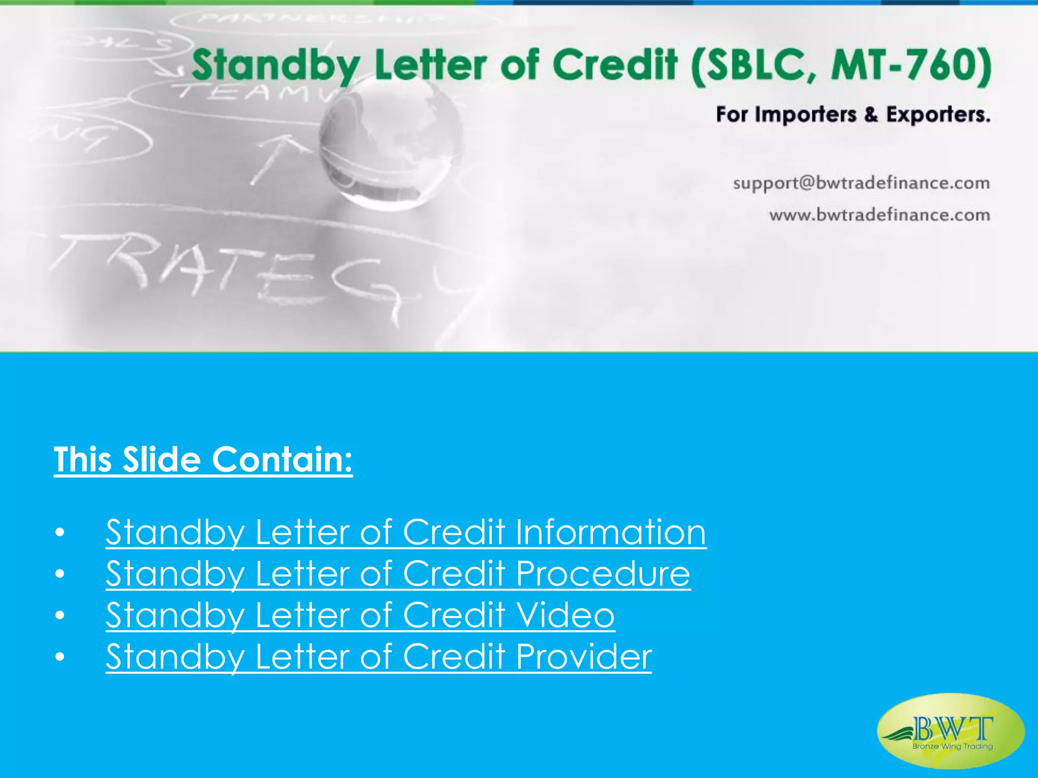 Standby Letter of Credit-SBLC - MT760 | PDF | Business Banking ...