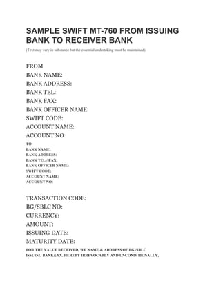 Standby Letter of Credit Definition, Issuance, Notification and uses | PDF