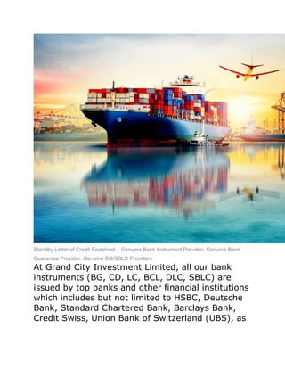 Standby letter of credit factsheet | PDF