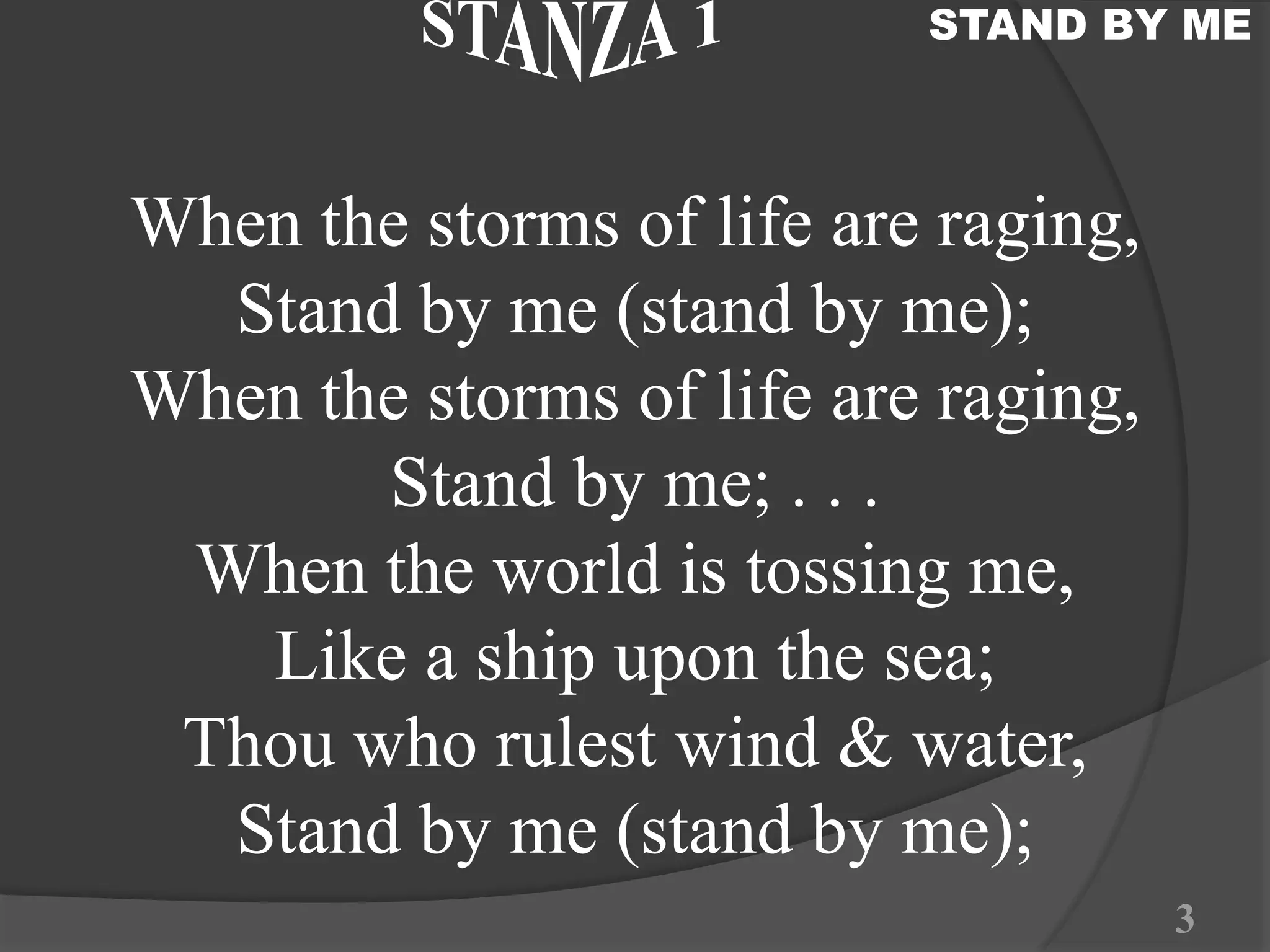 Stand by me STAND BY ME | PPTX