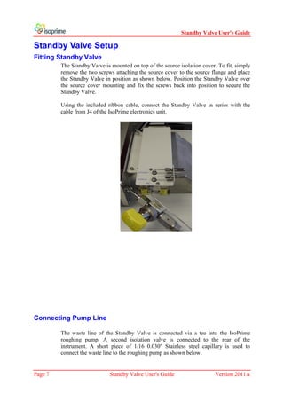 Standby valve user guide | PDF