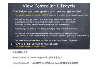 Standford 2015 week5: 1.View Controller Lifecycle, Autolayout 2. Scroll View and Closure Capture ...