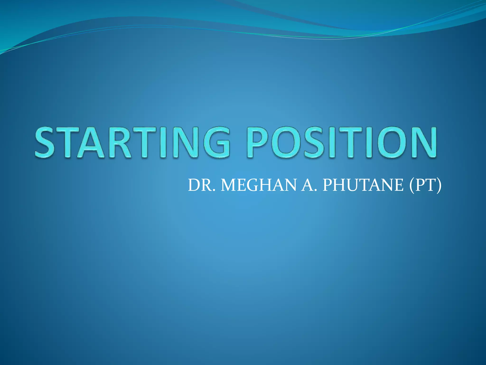 Standing fundamental position | PPTX