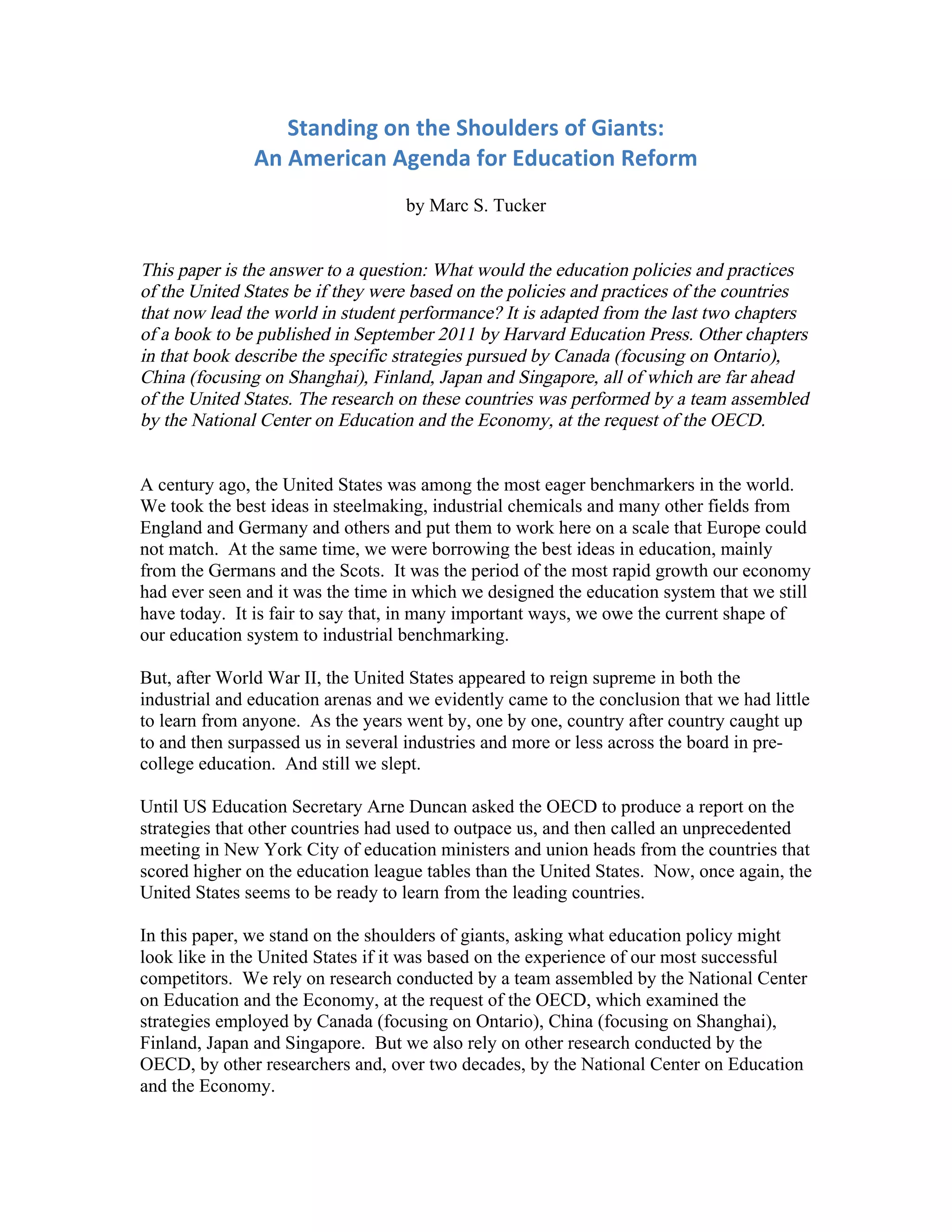 Standing on the Shoulders of Giants | PDF | Education industry | Industries