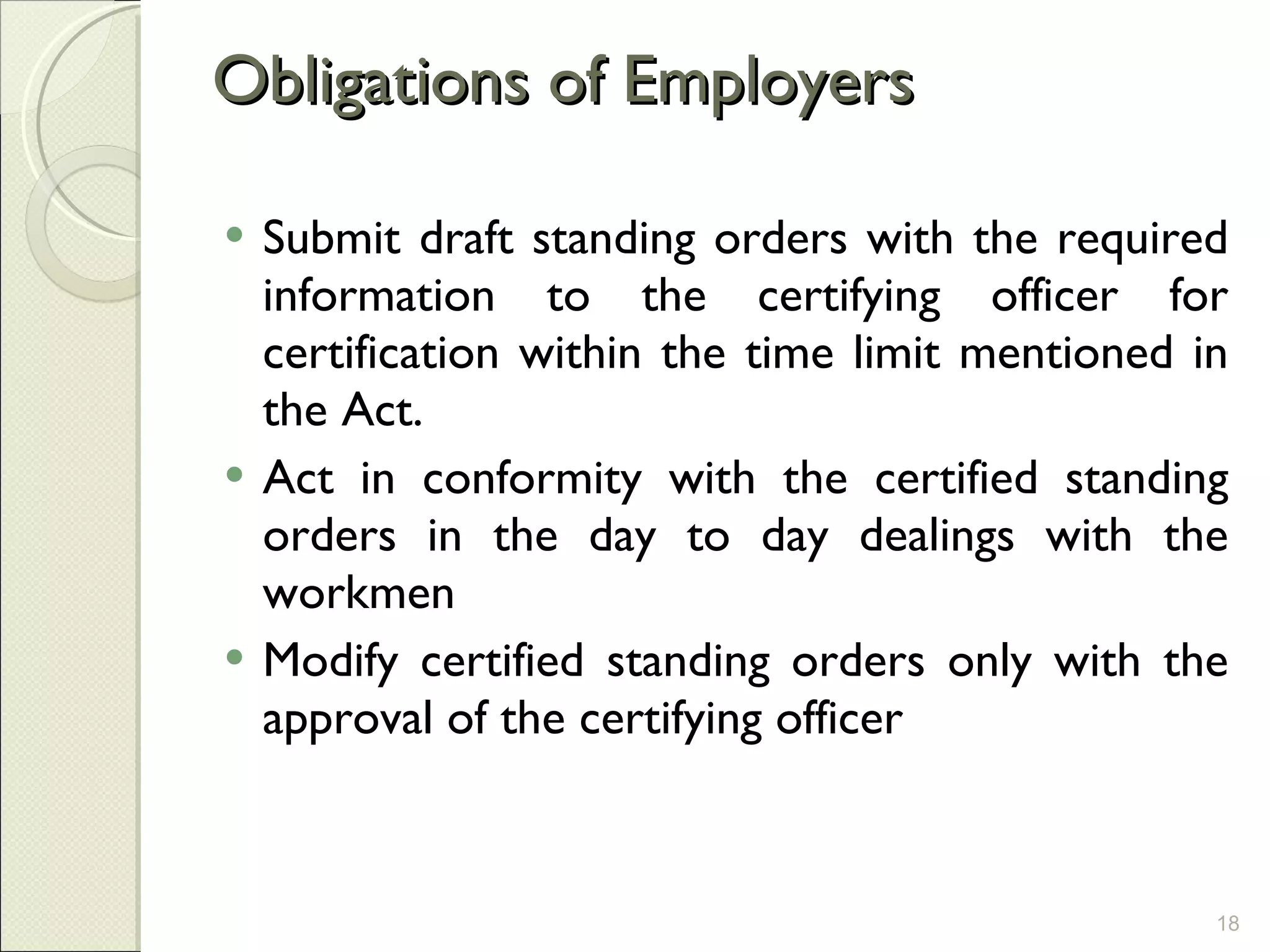 Standing orders act, 1946 | PPT