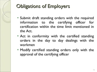 Standing orders act, 1946 | PPT