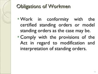 Standing orders act, 1946 | PPT