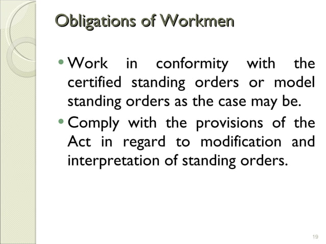 Standing orders act, 1946 | PPT | Law