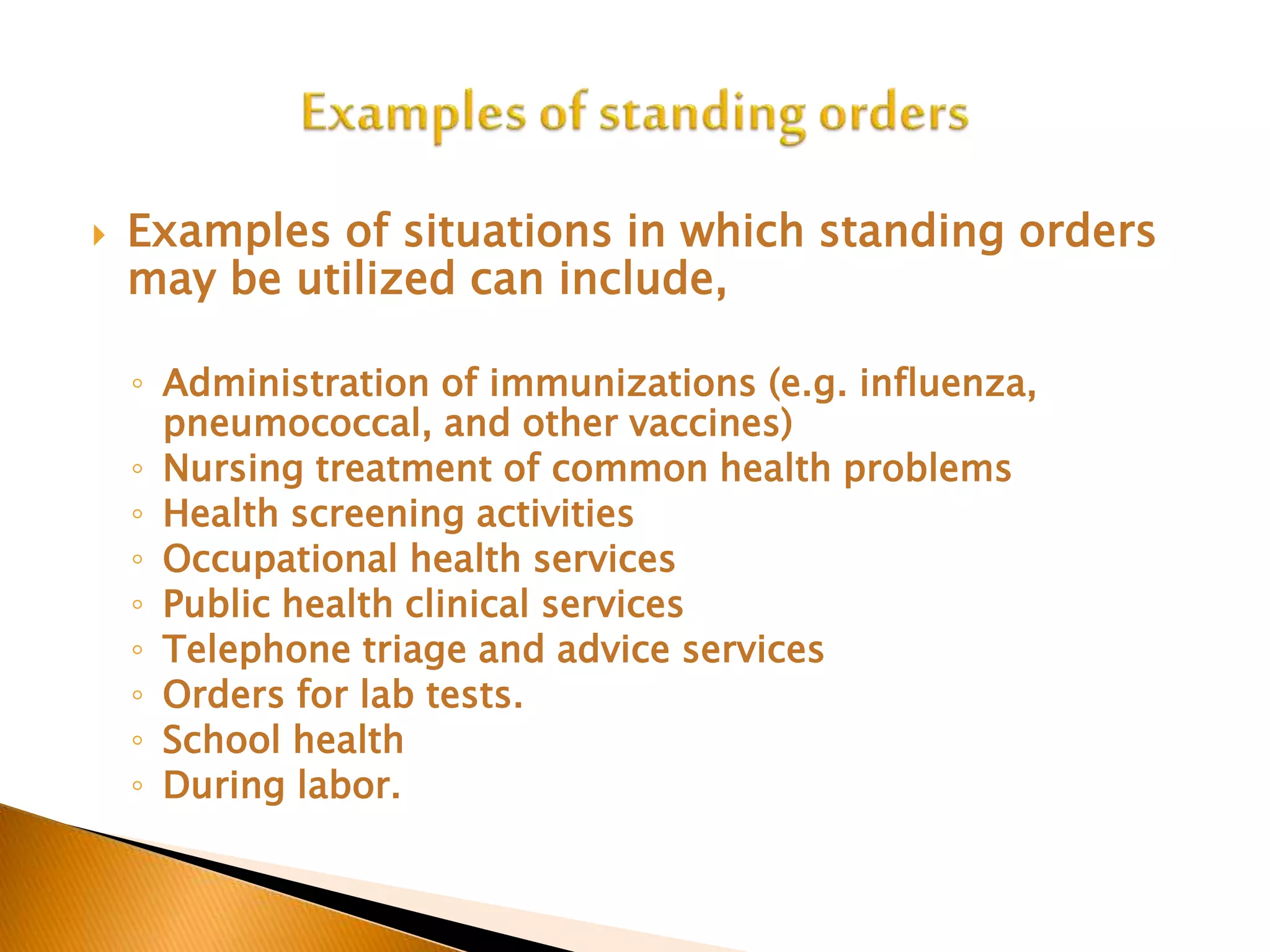 Standing orders and protocols of obstetric emergencies approved by ...