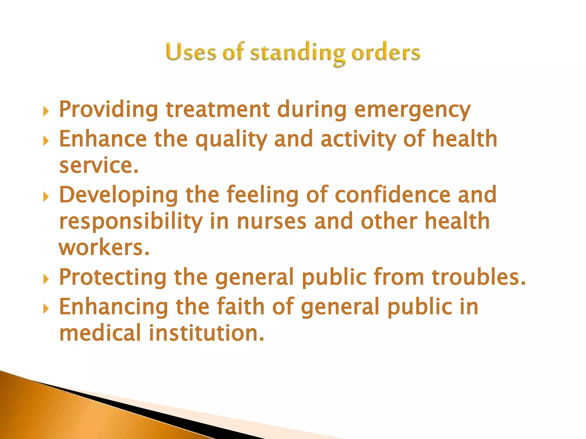 Standing orders and protocols of obstetric emergencies approved by ...