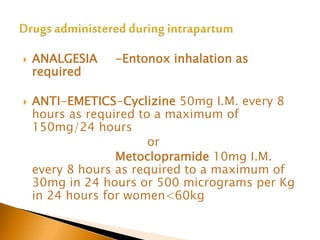 Standing orders and protocols of obstetric emergencies approved by ...