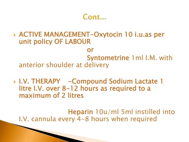 Standing orders and protocols of obstetric emergencies approved by ...