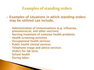 Standing Orders Urgent Care