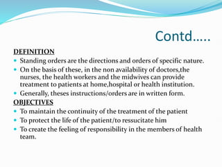 Standing orders for midwifery practice.pptx