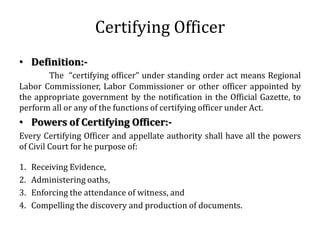 Standing oreder ppt | PPTX