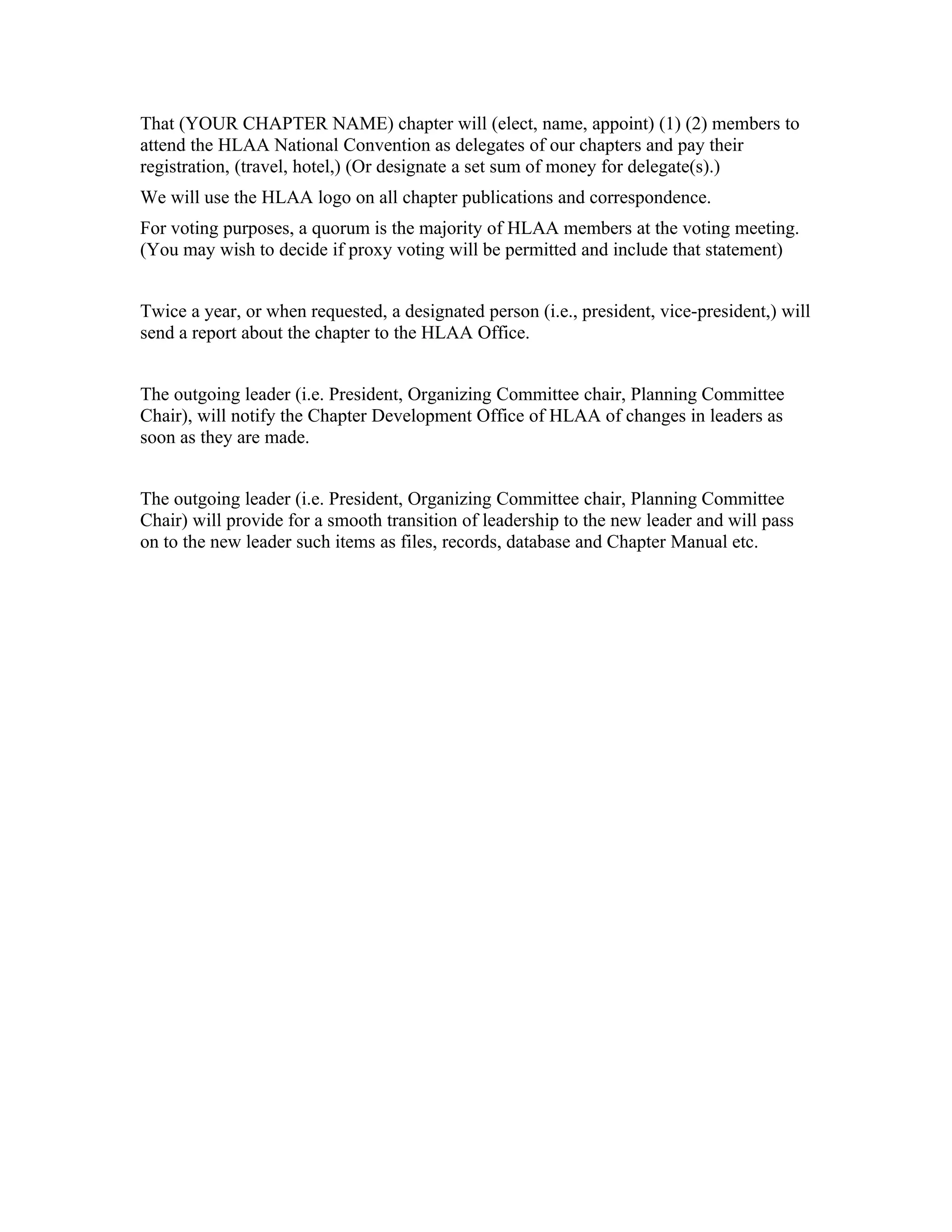 Standing Rules | DOC