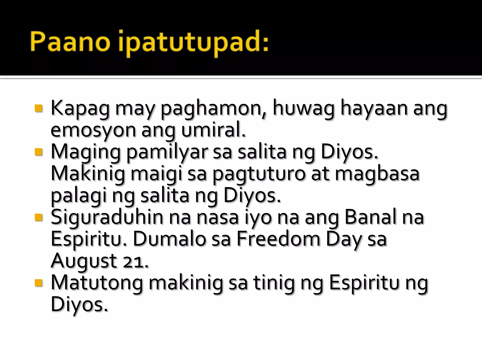 Standing Strong Sermon 7 (Tagalog) | PPTX