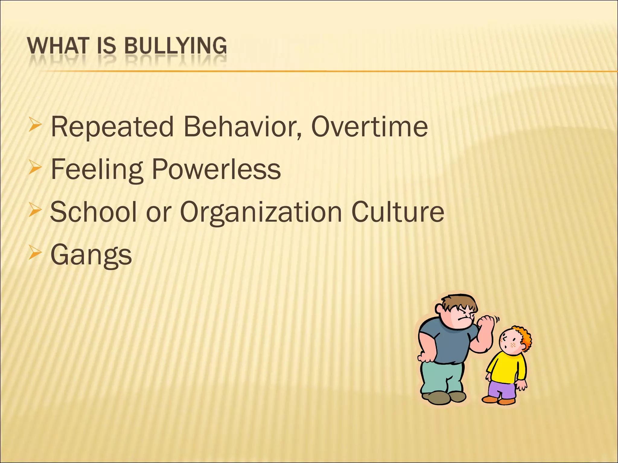 Standing up to bullying | PPT | Crime & Harmful Acts to Individuals ...