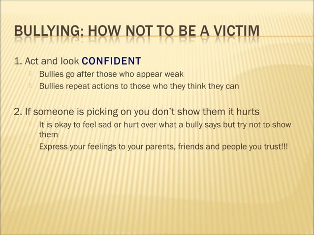 Standing up to bullying | PPT