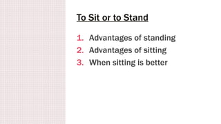 Standing vs Sitting | PPT