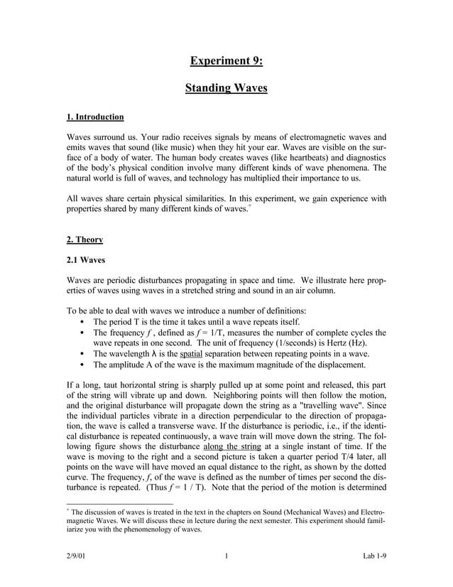 Standing waves | PDF | Physics | Science