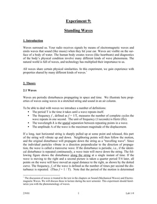 Standing Waves On A String Experiment