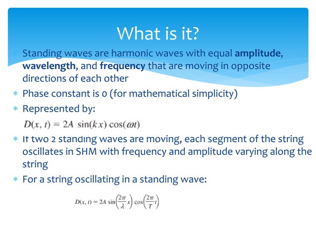 Standing waves | PPTX | Physics | Science