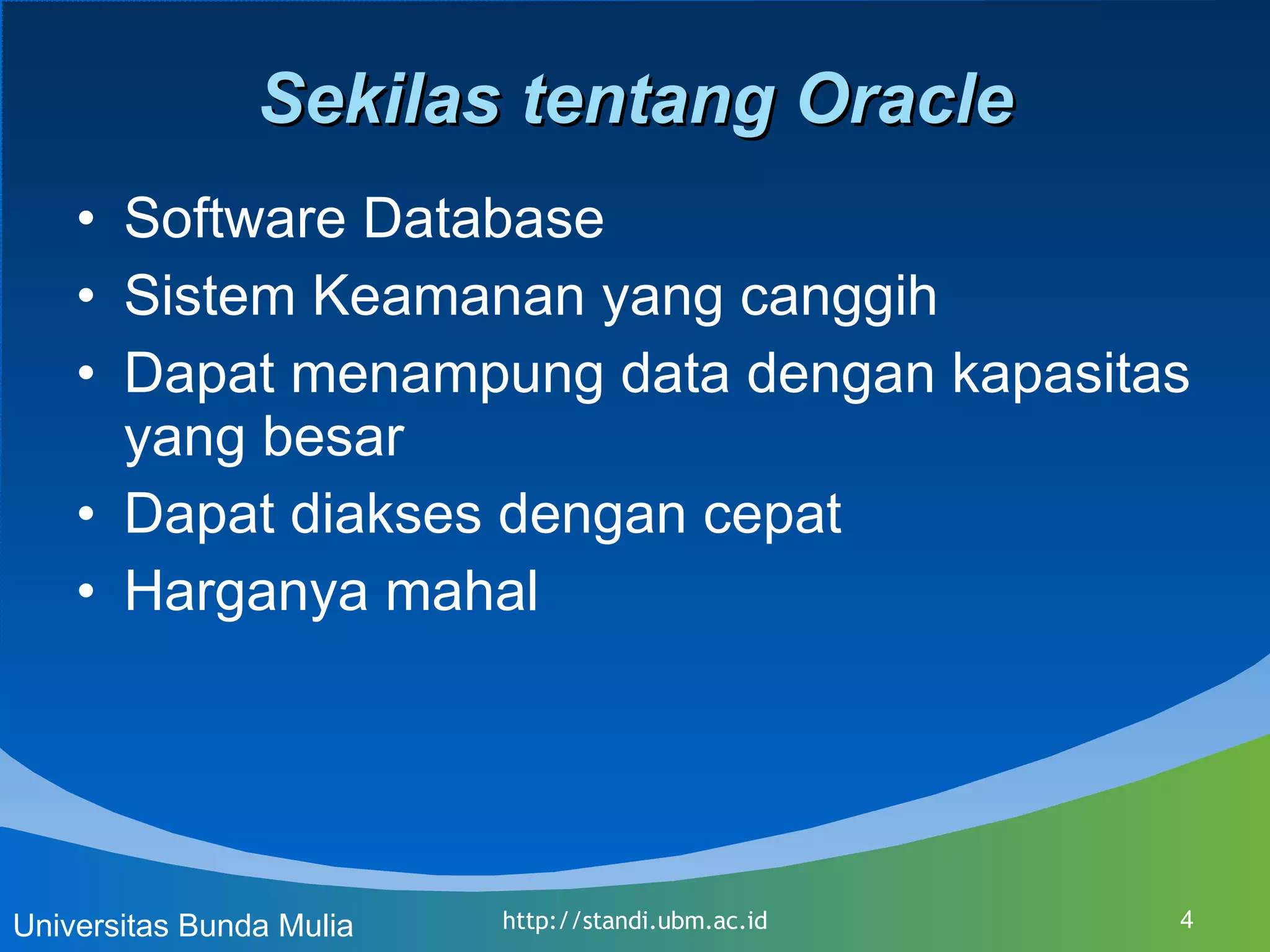 Oracle-Pengenalan Oracle | PPS