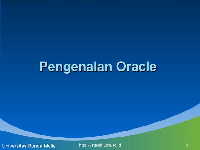 Oracle-Pengenalan Oracle | PPS