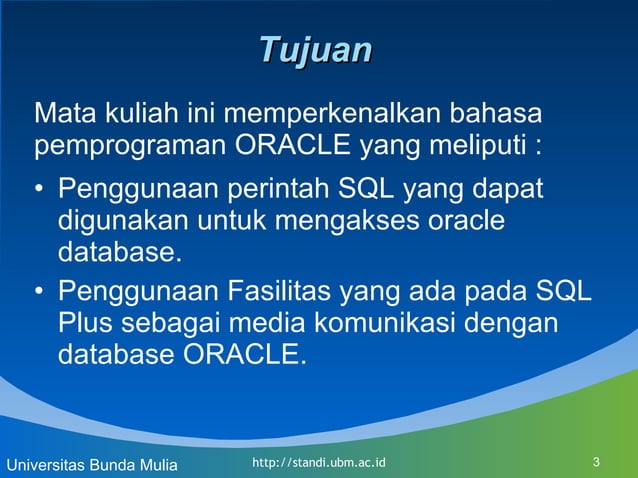 Oracle-Pengenalan Oracle | PPS