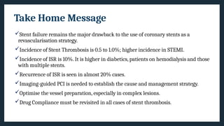 STENT THROMBOSIS AND IN STENT RESTENOSIS | PPTX