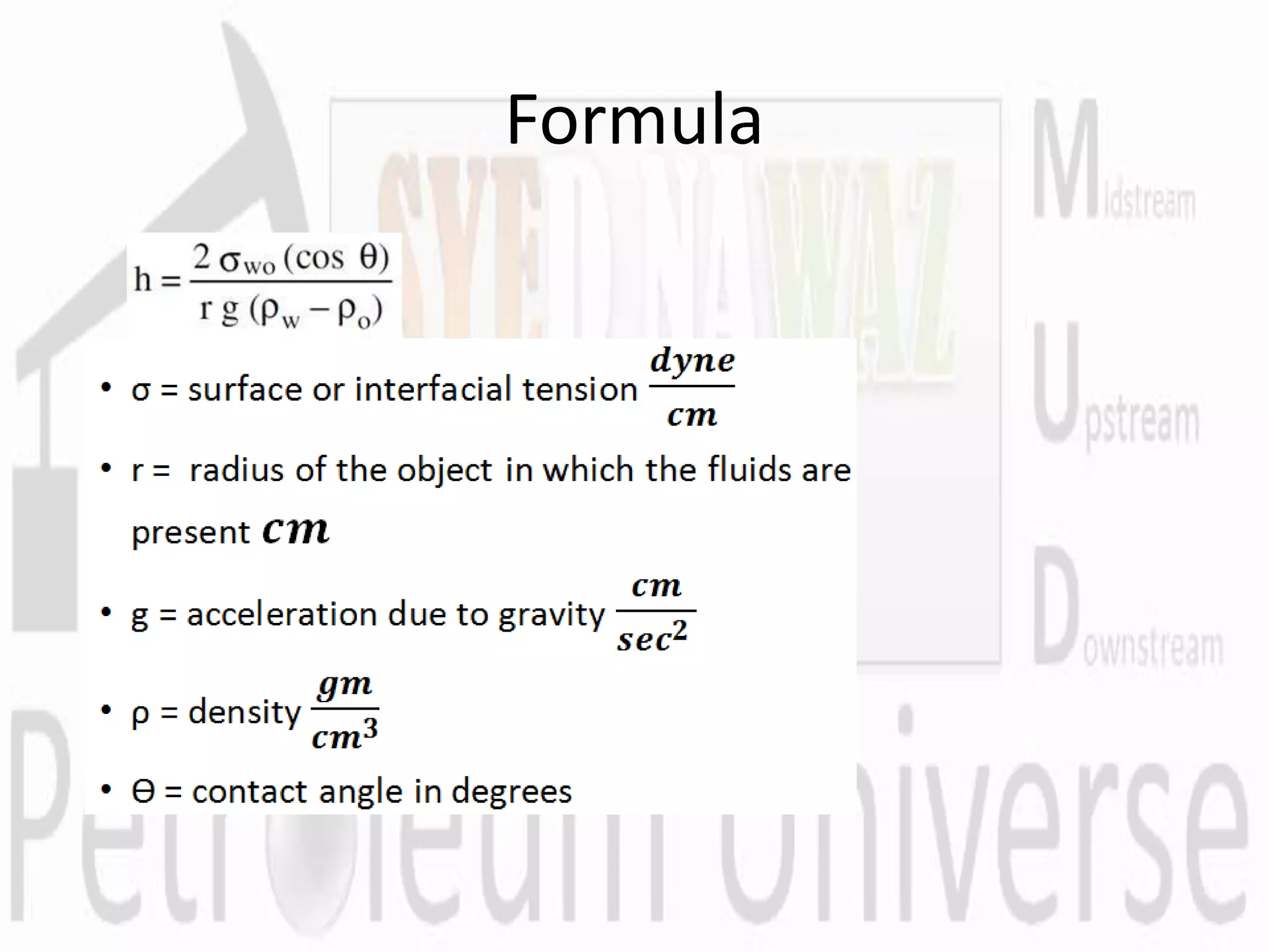 Surface Tension and Interfacial Tension Formula, Units and Problem | PPTX