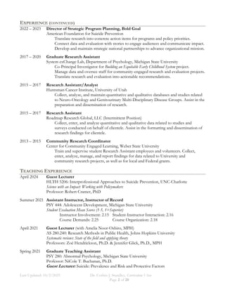 Standley C. J. - Curriculum Vitae 10.2025