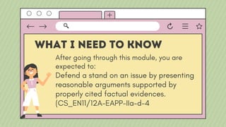 Stand on Issues supported by Factual Evidences.pdf